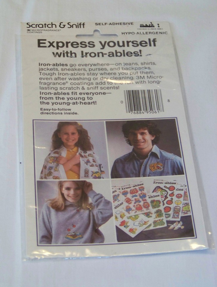 c1984: 3M Scratch & Sniff IRON-ABLES - PATRIOTIC EAGLE & FLAG & SHIELD ...