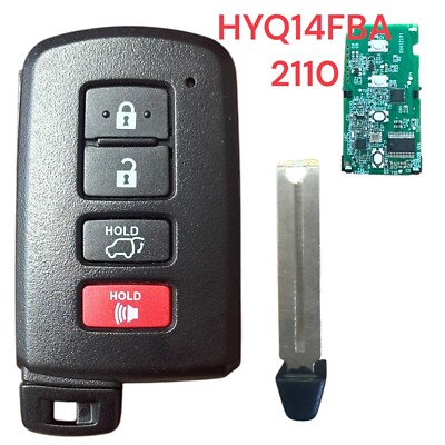 For 2014 2015 2016 2017 2018 Toyota Highlander Remote Key Fob Push ...