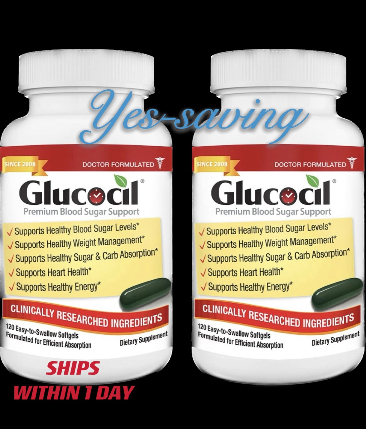 Glucocil Super Fresh 120X2 Softgels - Blood Sugar Optimizer (exp03/2026)
