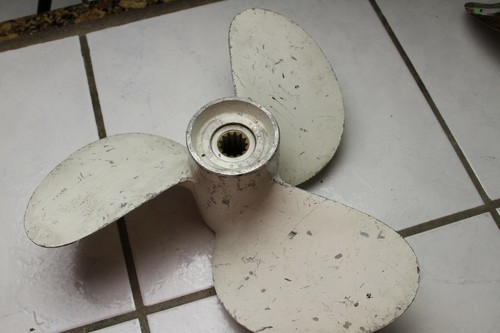 14X14P Boat Prop 3 Blade Chopper Style Aluminum Small shaft 13 spline ...