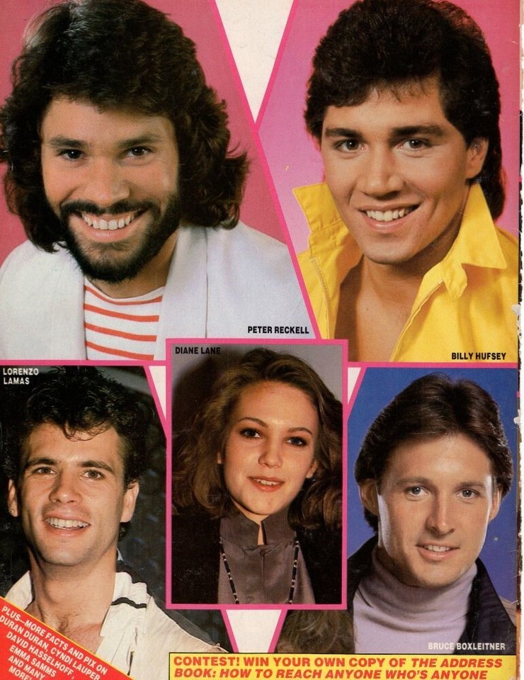 Perry King pinup Peter Reckell Billy Hufsey Bruce Boxleitner clipping ...