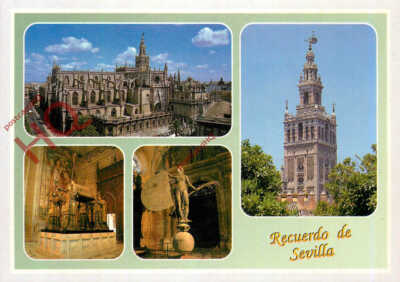 Picture Postcard; Seville, Sevilla, Cathedral (Multiview) | eBay UK