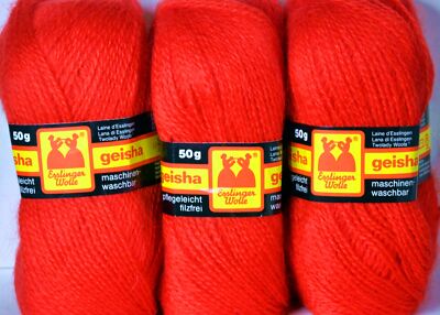 10 x 50gm balls - SIGNAL RED - Mohair/Acrylic 8 ply - EsslingerWolle | eBay