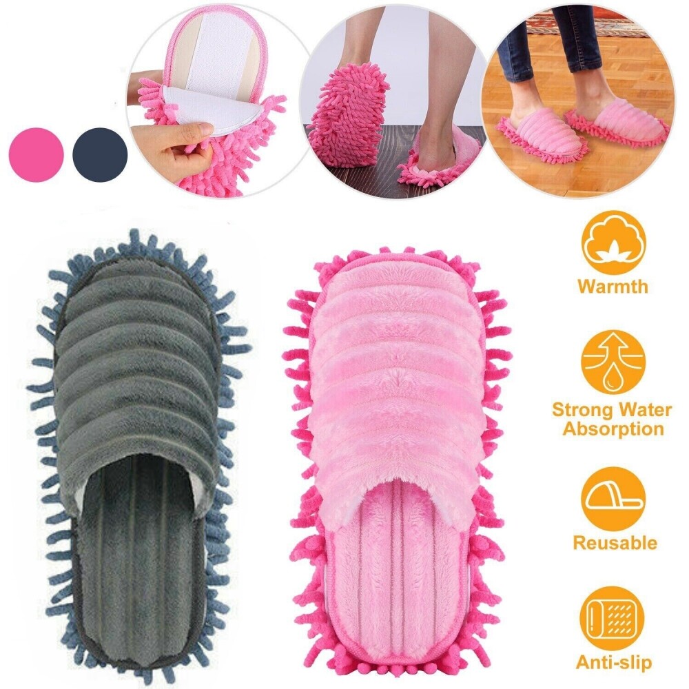 1 Pair Mop Slippers Lazy Floor Cleaning Mops Foot Socks Shoes Quick ...