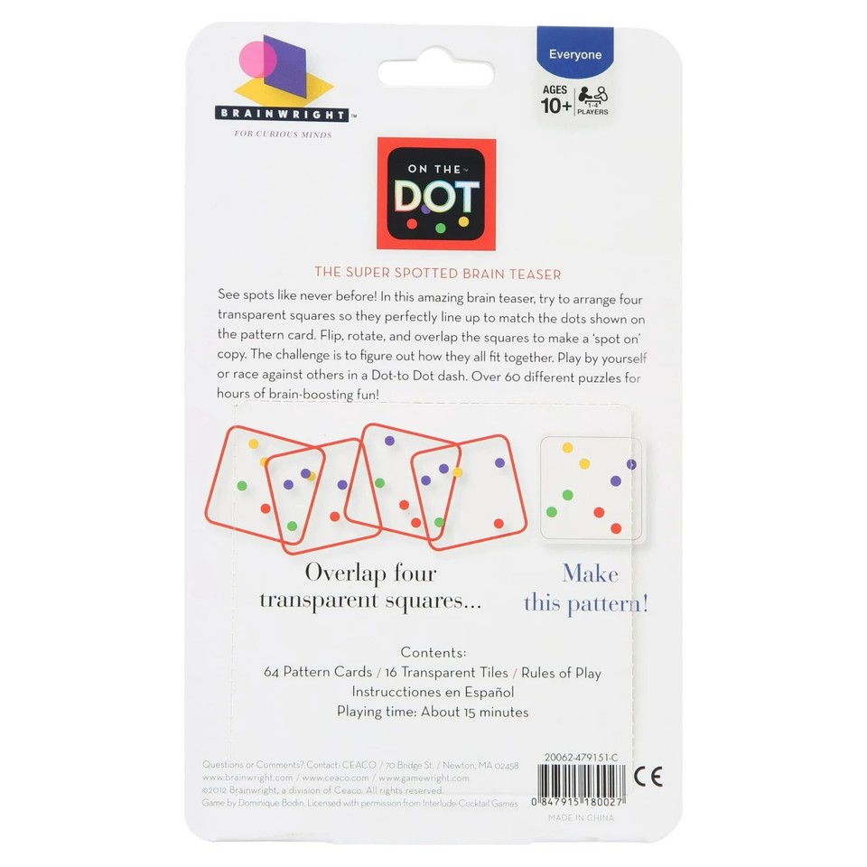 Brainwright On The Dot Brain Teaser Puzzle Game - Perfect Kids Adult ...