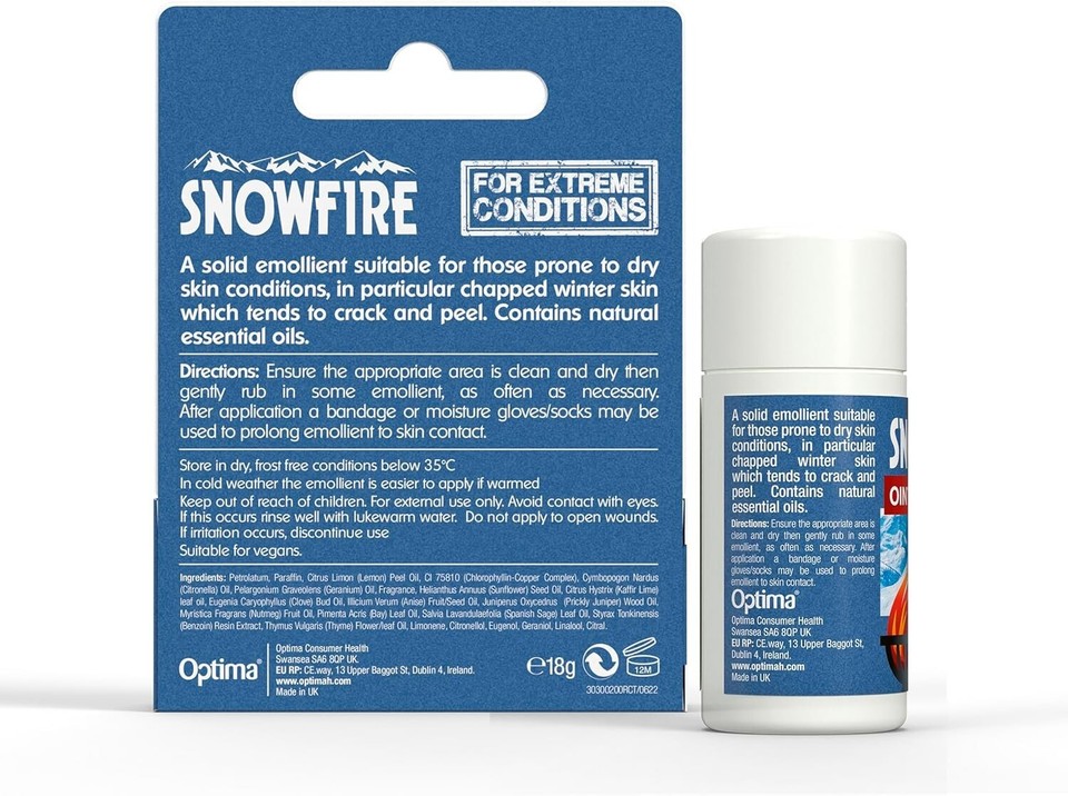Snowfire Ointment Stick, Natural, Vegan, Cruelty Free, for Dry Skin ...