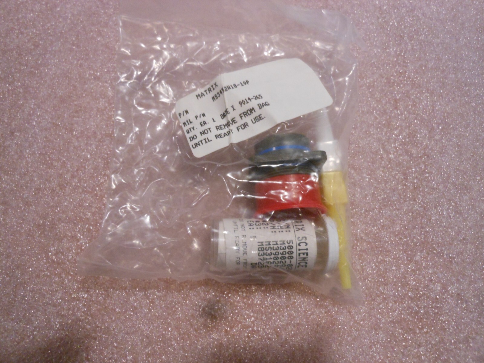 MATRIX CONNECTOR W/CONTACTS PART # MS3452W18-10P NSN: 5935-01-208-5342 ...