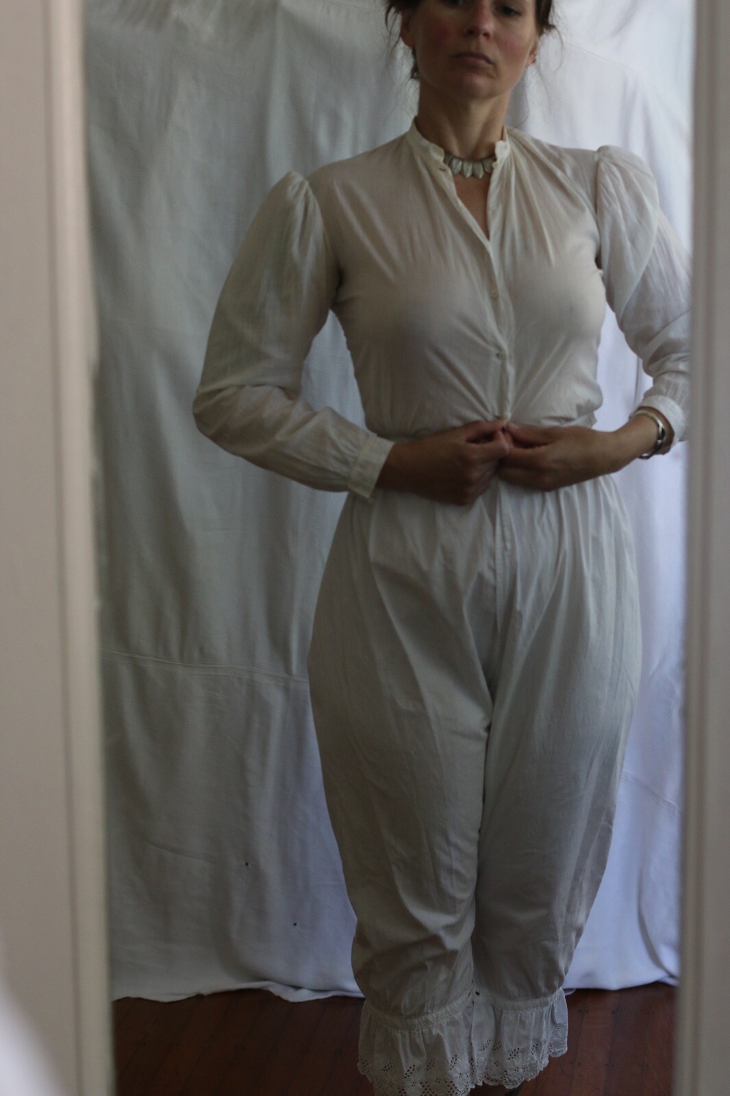 Antique Victorian Sheer Cotton Blouse - Gem