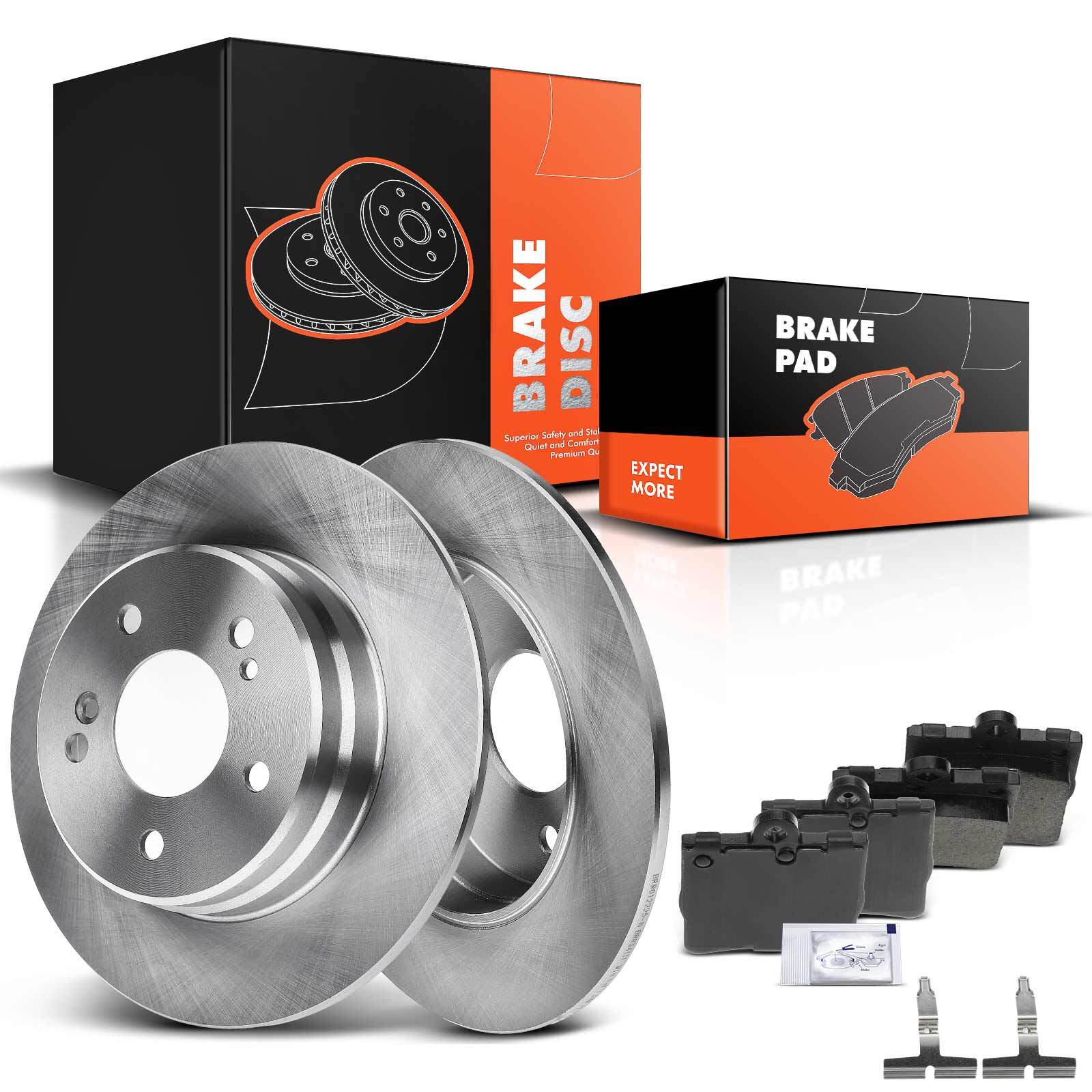 Rear Disc Brake Rotors and Ceramic Brake Pads for Mercedes-Benz W202 ...