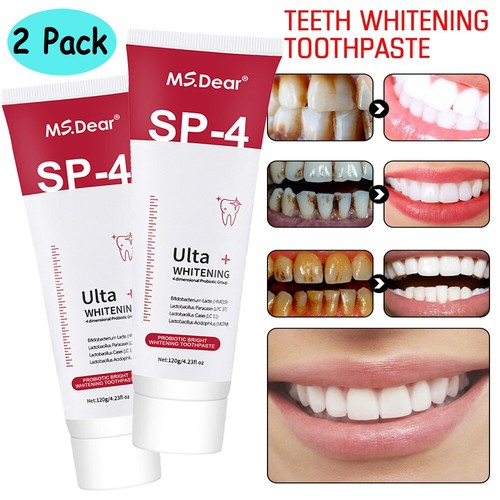 2x SP-4 Probiotic Toothpaste, Sip-4 Toothpaste Ultra Whitening, Shark ...