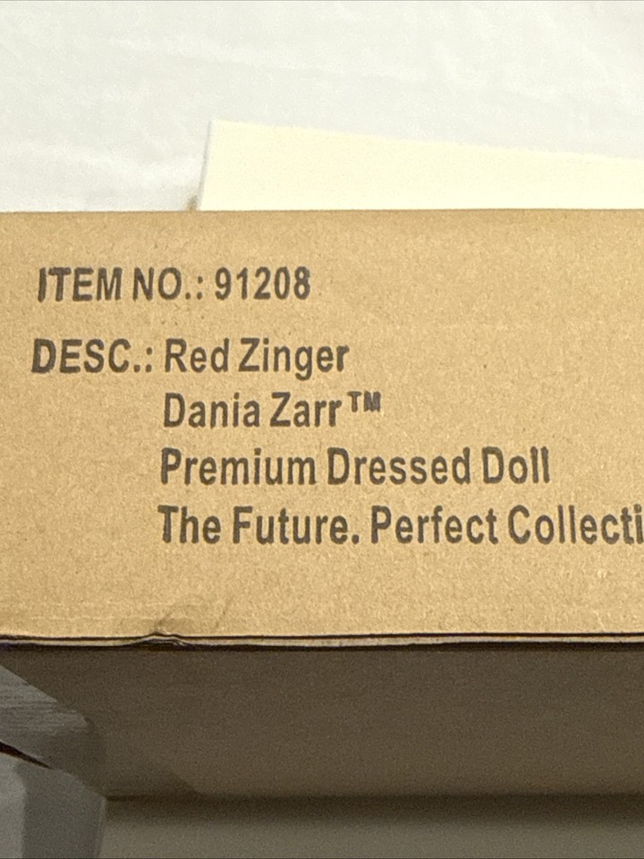 FASHION ROYALTY RED ZINGER DANIA ZARR COA Mint | eBay