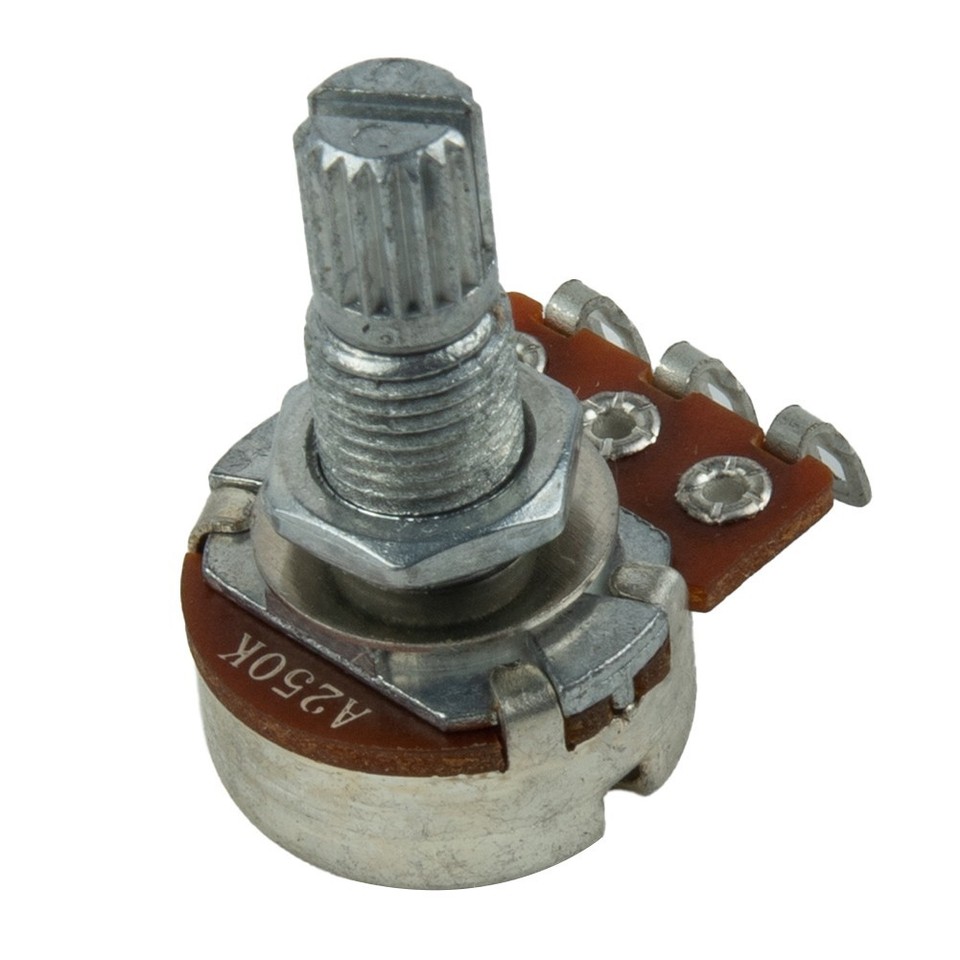 Guitar Potentiometer 18mm Pots Shaft Length A250,B250 A500 B500K Volume ...