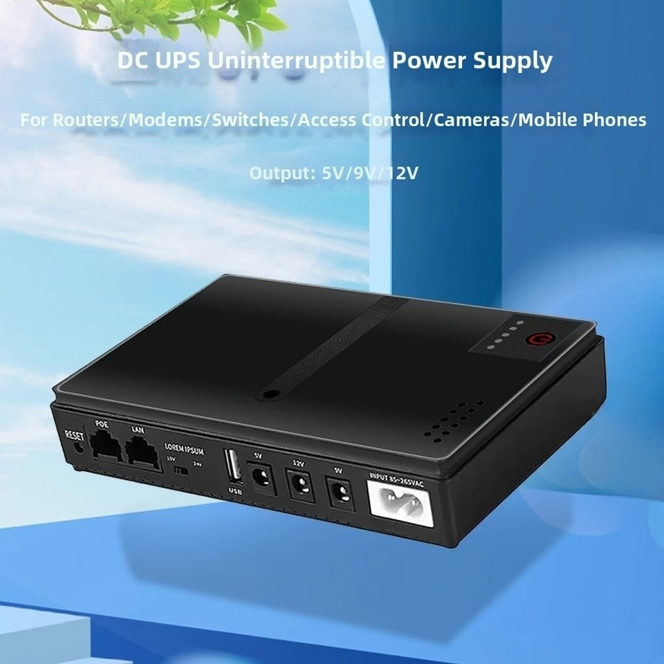 UPS Backup Power Supply 10400mAh for Network Security Devices and For ...