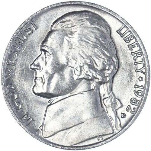 1982 D Jefferson Nickel BU US Coin See Pics D916 | eBay