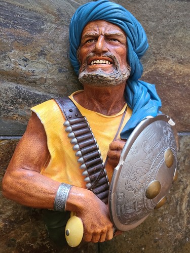 Vintage Bossons PATHAN WARRIOR [England 1967] Large Wall Chalkware ...