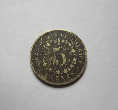 1867 Shield Nickel with Rays Post Civil War ~ 159 Years Old | eBay