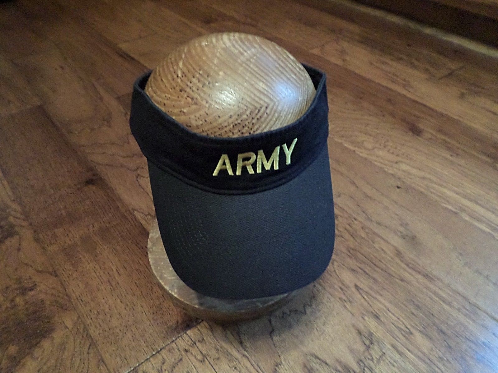 U.S ARMY SUN VISOR CAP BLACK HAT WITH EMBROIDERED YELLOW ARMY | eBay