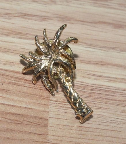 Gold Tone Palm Tree Collectible Beach Themed Florida Souvenir Lapel Pin ...