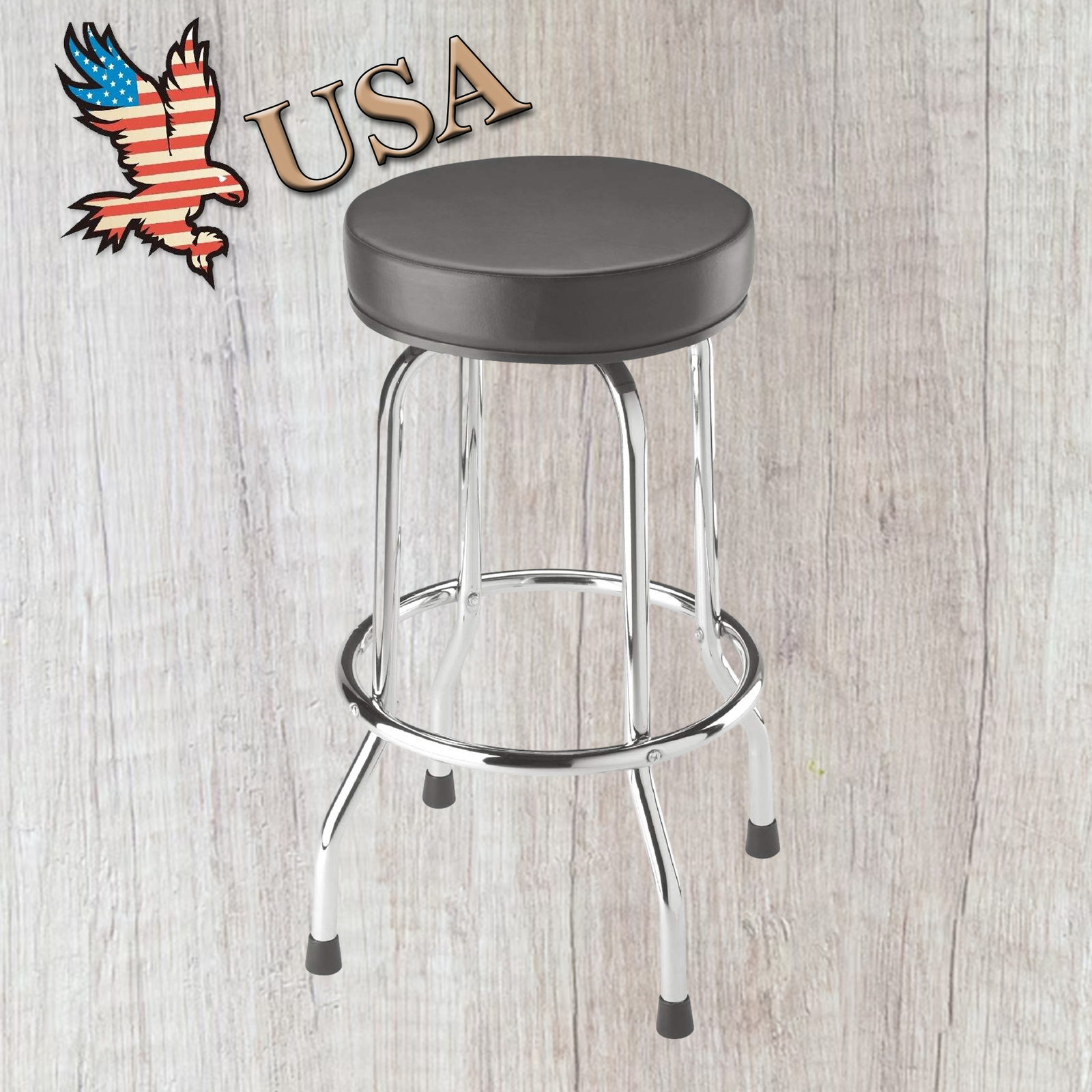 BIG RED Swivel Bar Stool Padded Garage/Shop Seat, 28.74" Tall, 18.5 ...