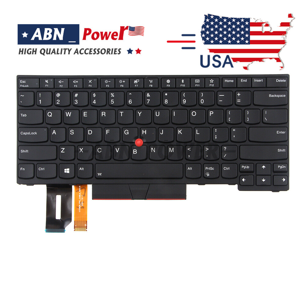 US Keyboard with Backlit for Lenovo ThinkPad T480s T490 T495 E480 E490 ...