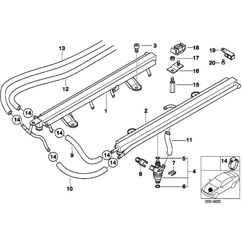 Original BMW 13641437487 - O-Ring 7,52X3,52 1er 3er 5er 6er 7er X1 X3 ...