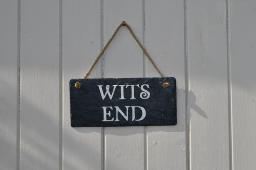 Funny Sign Hanging Slate Sign Funny Plaque Wits End Sign Funny Gift ...