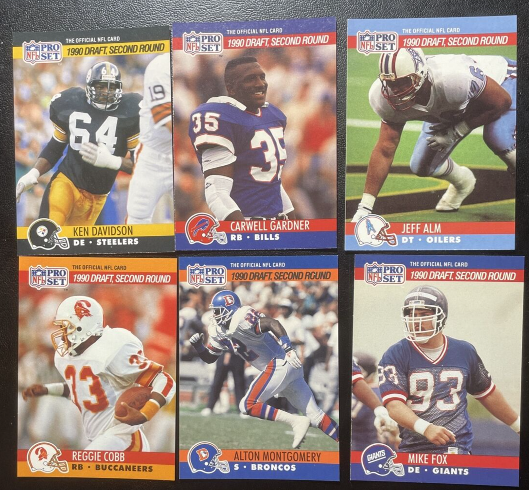 Lot Of 6 1990 NFL Pro Set Football 1990 Draft Second Round Pick | eBay