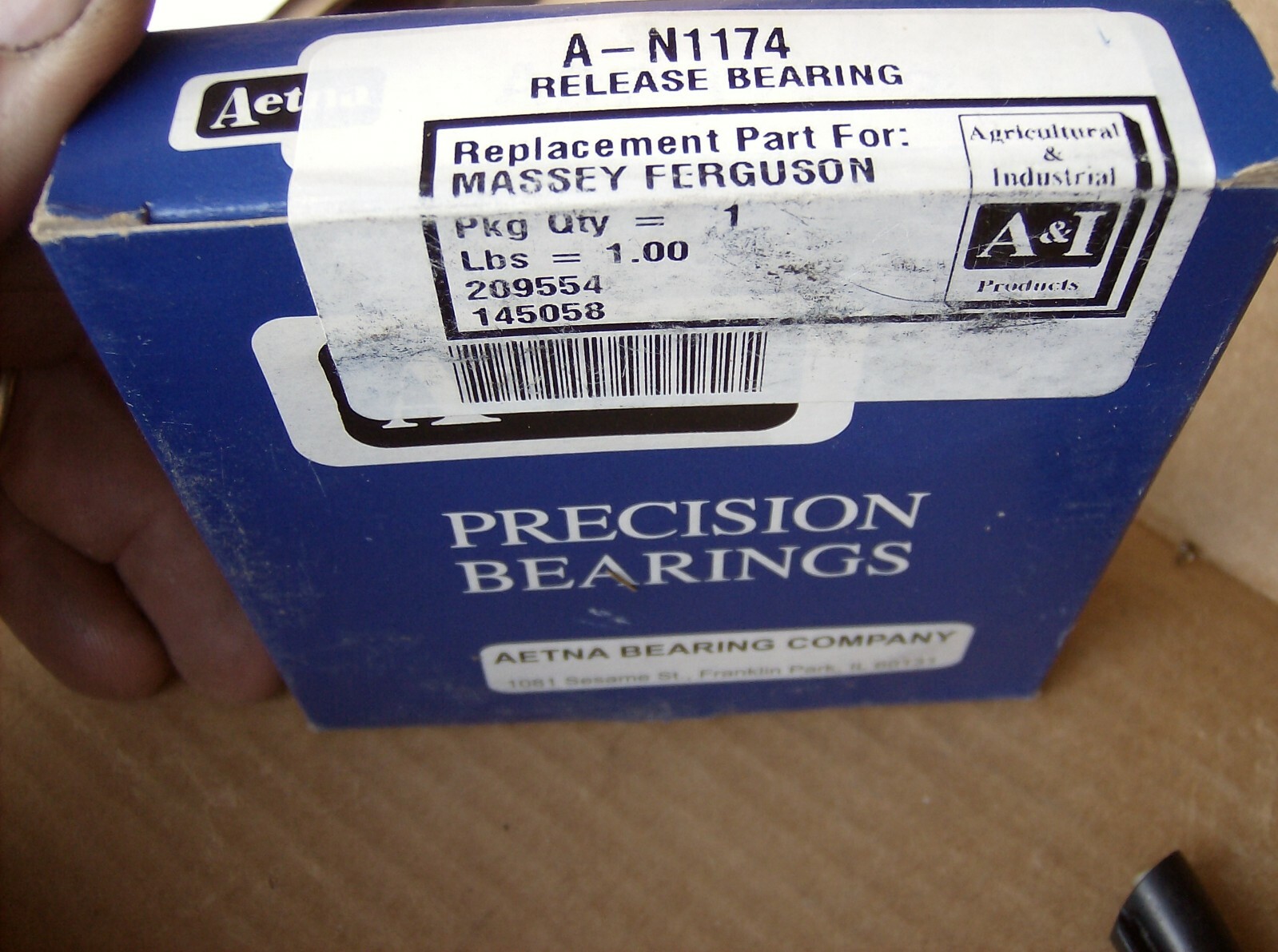 N1174 CLUTCH RELEASE BEARING FITS MASSEY FERGUSON FORD 600 800 900 ...