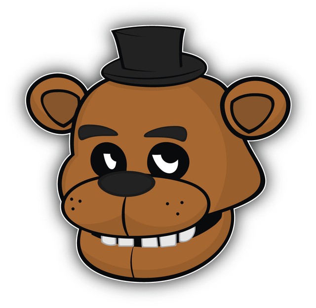Five Nights At Freddy's Cartoon Freddy Sticker Bumper Decal - ''SIZES ...