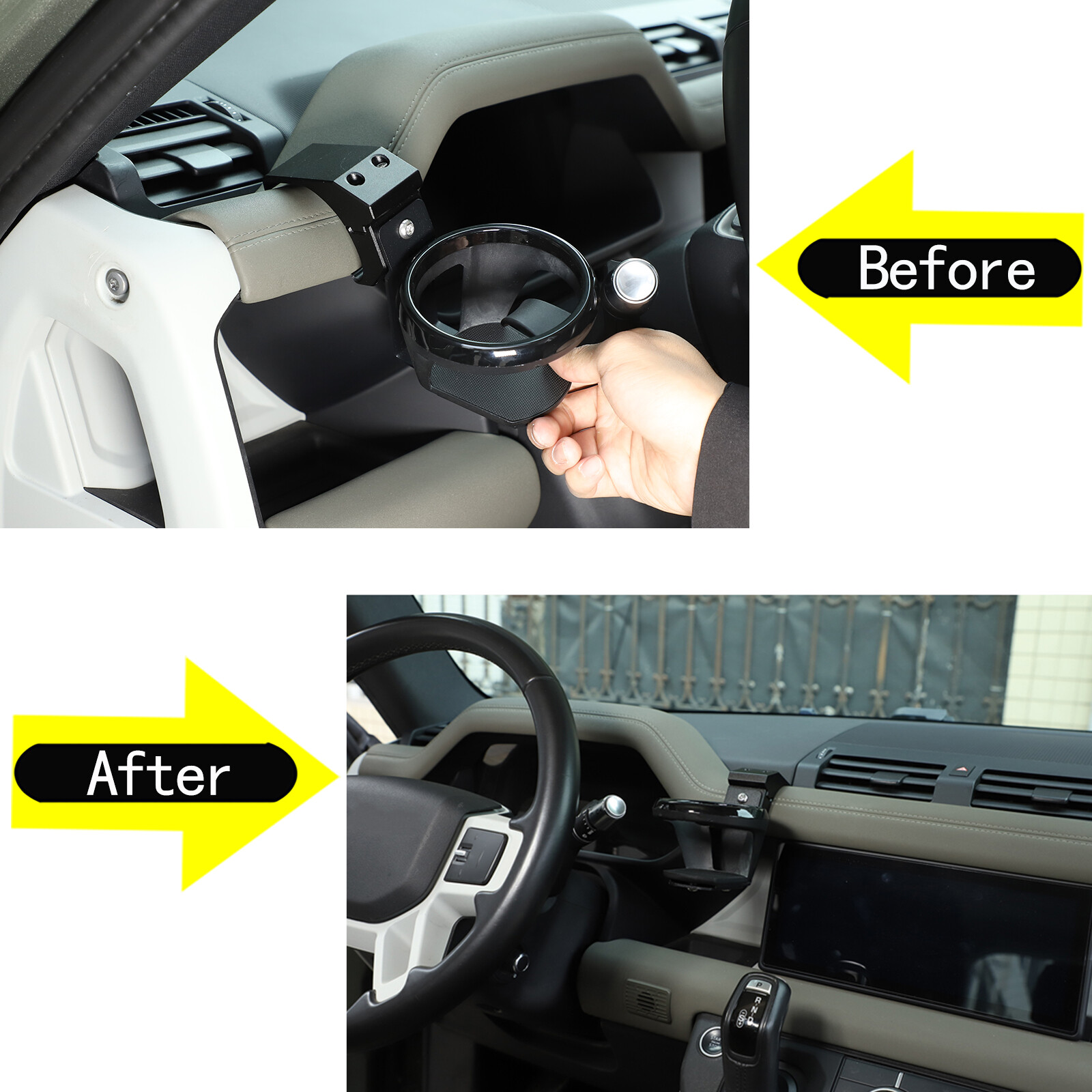 Dashboard Movable Cup Holder Bottle Holder Fit For Land Rover Defender ...