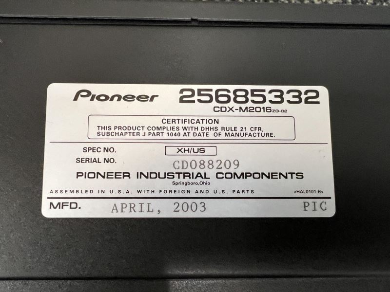 1997-2004 Chevrolet C5 Corvette GM OEM 12 Multi-disc CD Player Pioneer ...