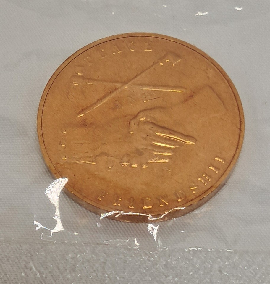 George Washington 1789 Copper Commemorative Peace & Friendship Coin. | eBay