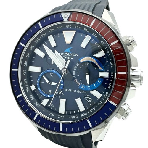 Casio Oceanus OCW-P2000C-2AJF Solar Radio Watch Stainless Steel Rubber ...