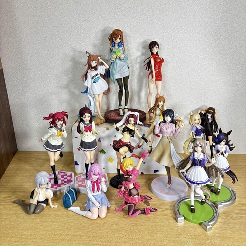 15 Piece Anime Figure Lot Prize Figures Collectible Set Junk Condition ...