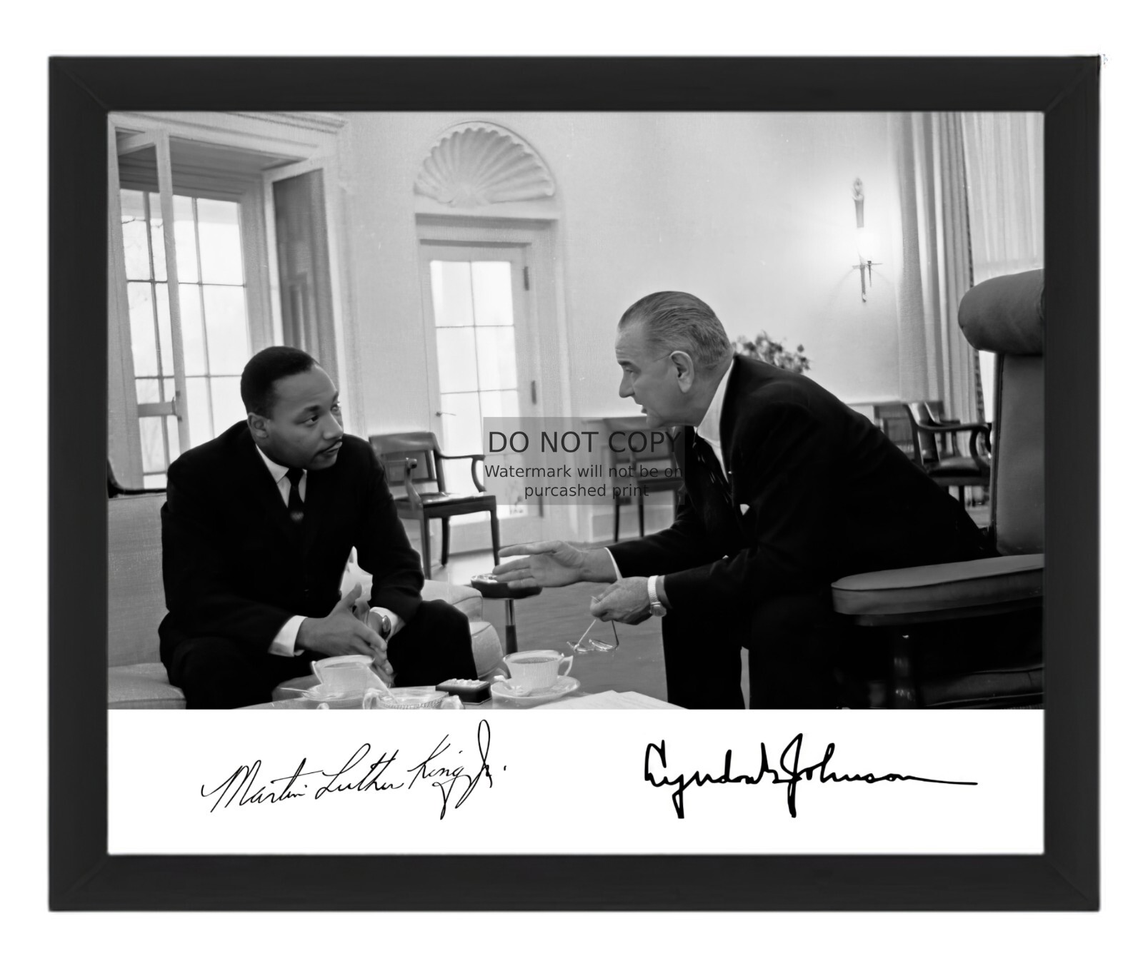 PRESIDENT LYNDON B JOHNSON & MARTIN LUTHER KING JR AUTOGRAPHED 8X10 ...