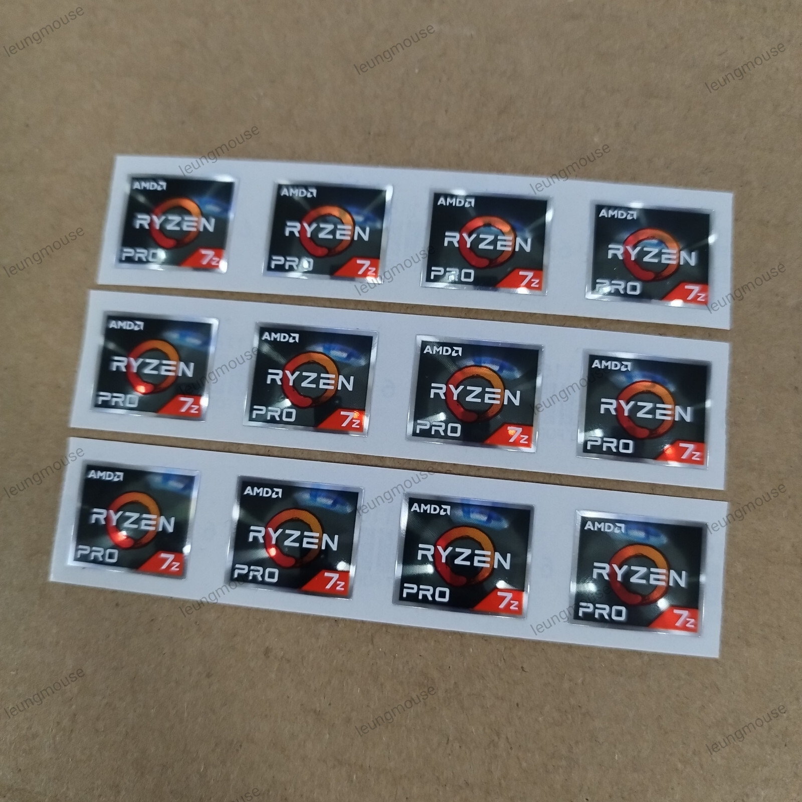 AMD RYZEN 7z PRO STICKER 17MM X 20MM Genuine & New ( 12 PCS per lot ...