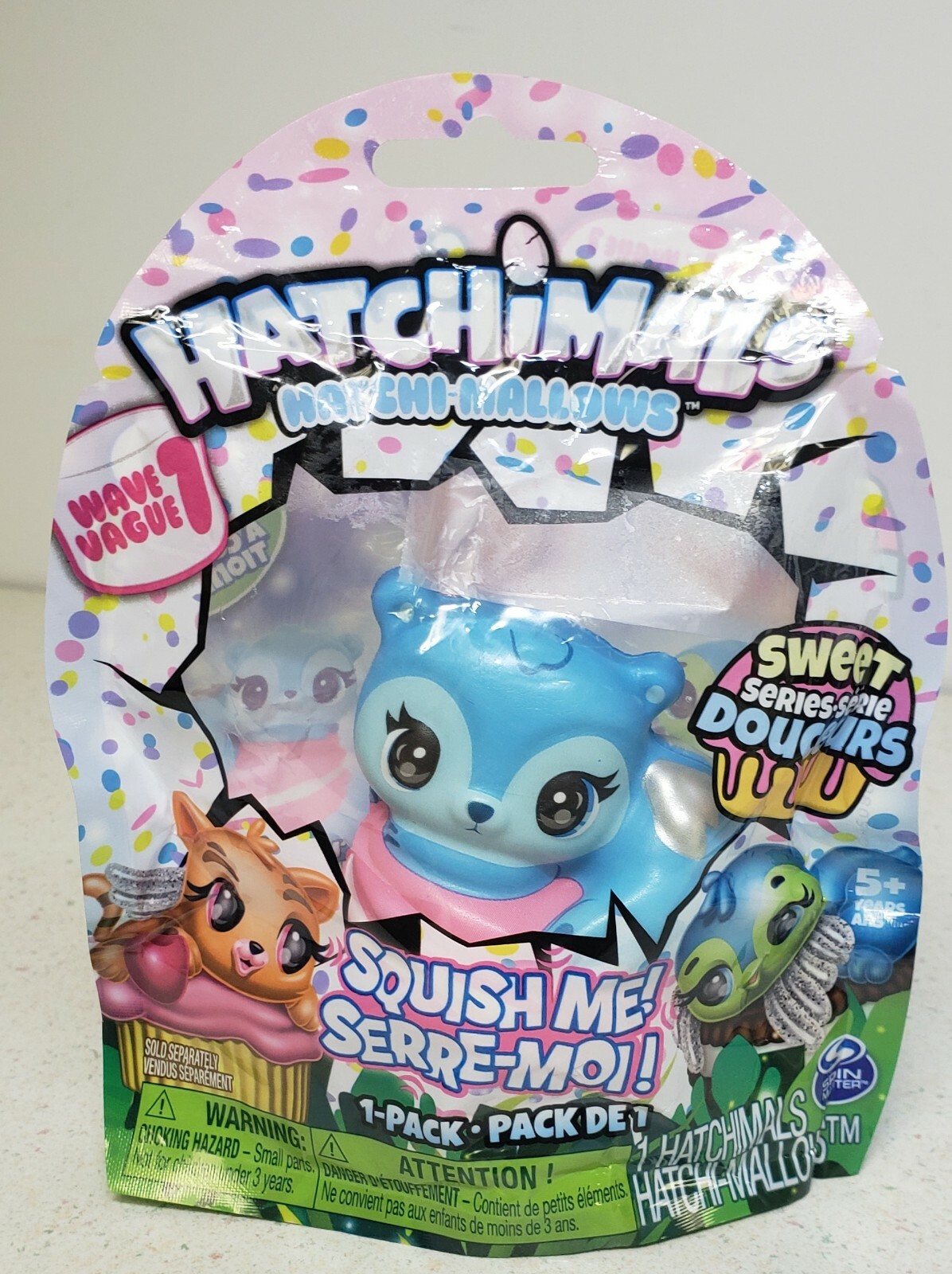 Hatchimals Hatchi-Mallows Sweet Series Macaroon Hummingbear Squeeze Toy ...