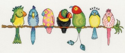 Diy Needlepoint Cross Stitch "Exotic Birds" Embroidery Kit Unprinted ...