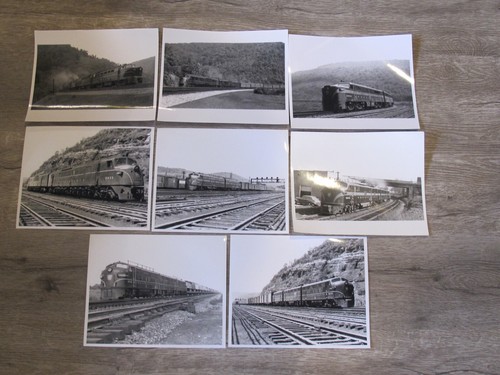 Vintage 8x10 Photo LOT #5 PRR Railroad Loco B/W (8) Diesel Streamline ...