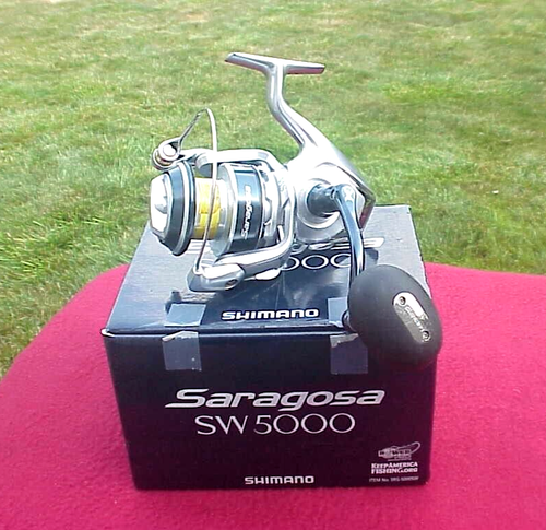 ** SHIMANO SARAGOSA SW 5000 ** SPINNING REEL EX+ CONDITION IN BOX INST ...