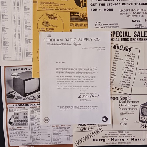 1973 Fordham Radio electronics catalog & ADs Test equipment Amplifier ...