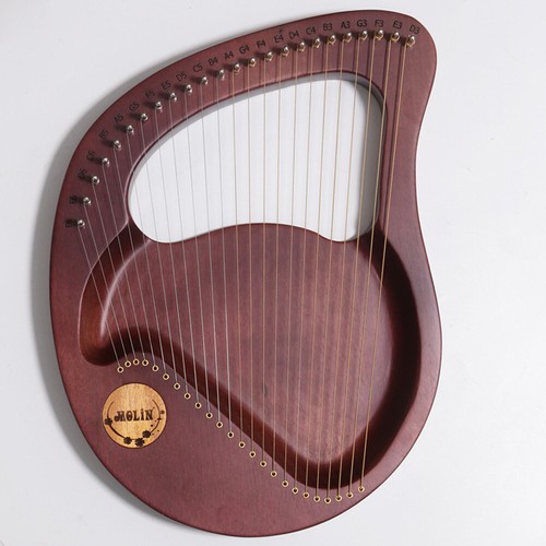 1PC 24-String Harp Solid Wood Mahogany Lyre Harp With Pick Strings ...