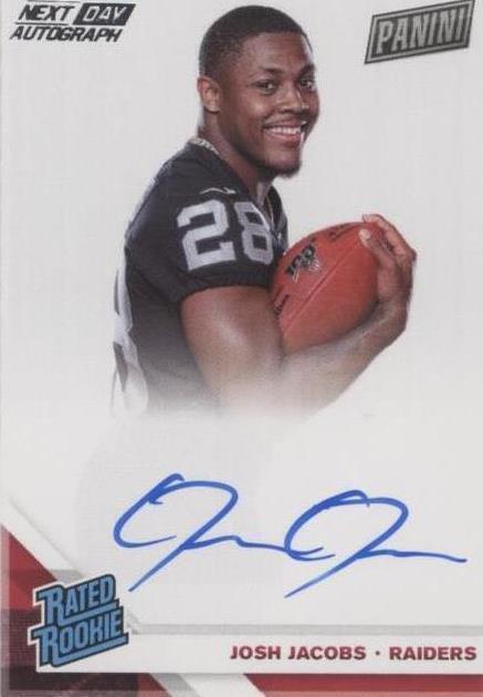 2019 Panini RPS Next Day - Signatures Josh Jacobs #RPS-JJ (AU, RC) for ...