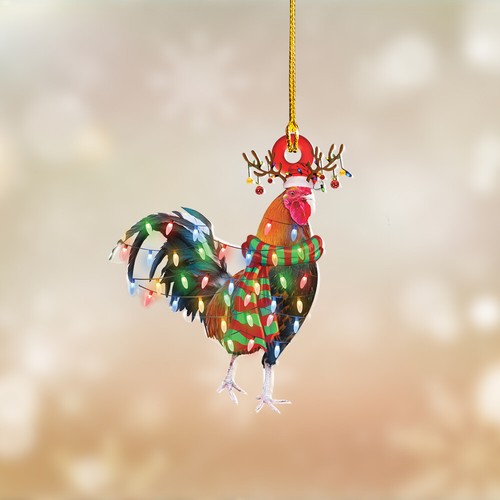 Chicken Rooster Christmas Tree Ornament Chicken Rooster Ornament ...