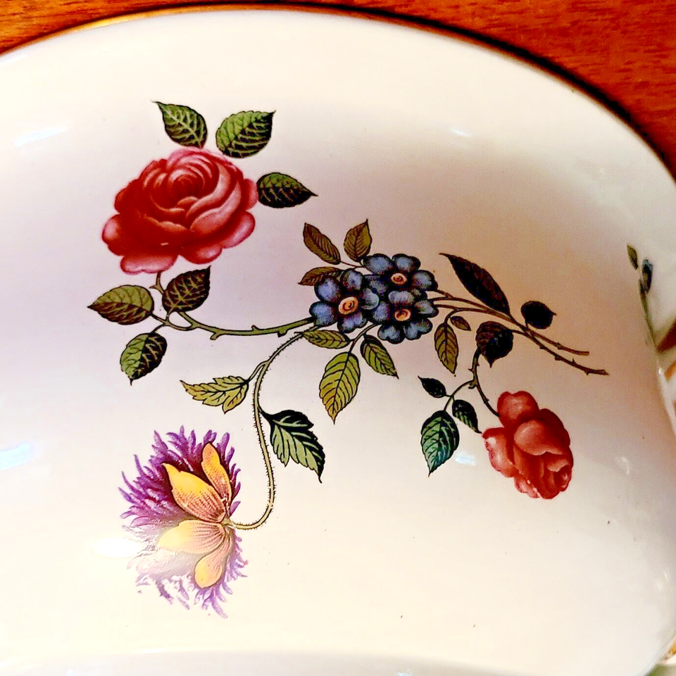 Victorian Style Chamber Pot - Porcelain, Floral, Handled w Gold ...