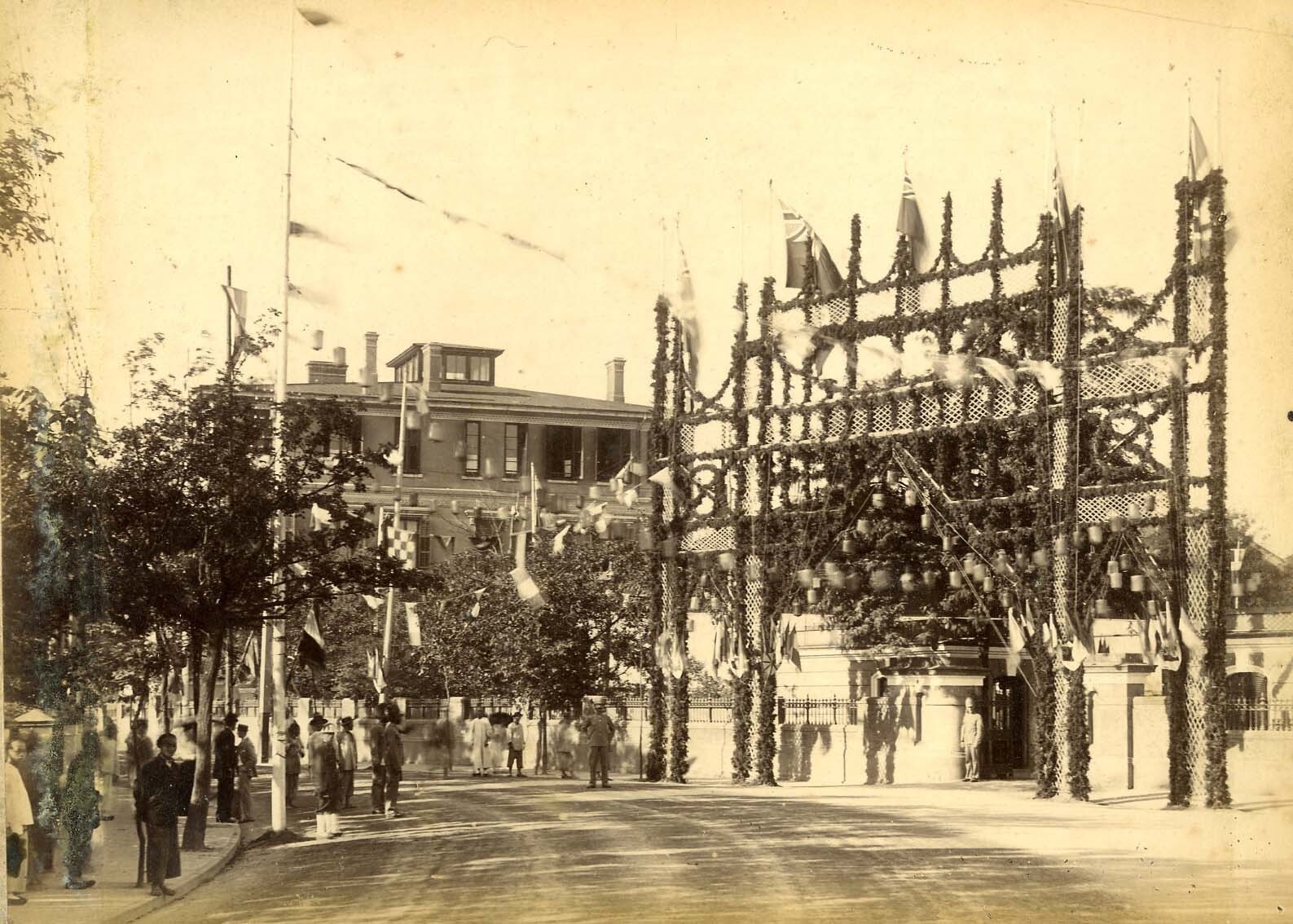 CHINA SHANGHAI JUBILEE 1897 TUCK TAI PHOTOGRAPHERS ALBUMEN PHOTOGRAPH ...