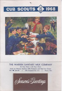 1968 WARREN OH SANITARY DAIRY & CUB SCOUTS CALENDAR | eBay