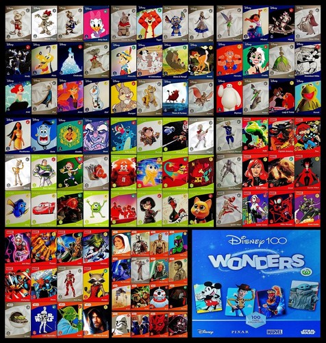2023 Woolworths Wonders Disney, Complete 100 Card Collection, Pro ...