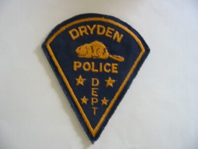 RARE OBSOLETE PATCH OF THE DRYDEN POLICE DEPT., ONTARIO, CANADA | eBay