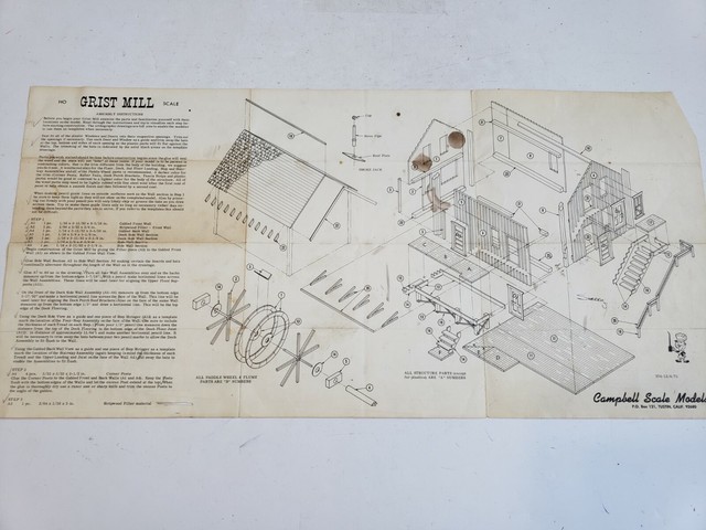 Campbell HO Grist Mill Assembly Instructions | eBay